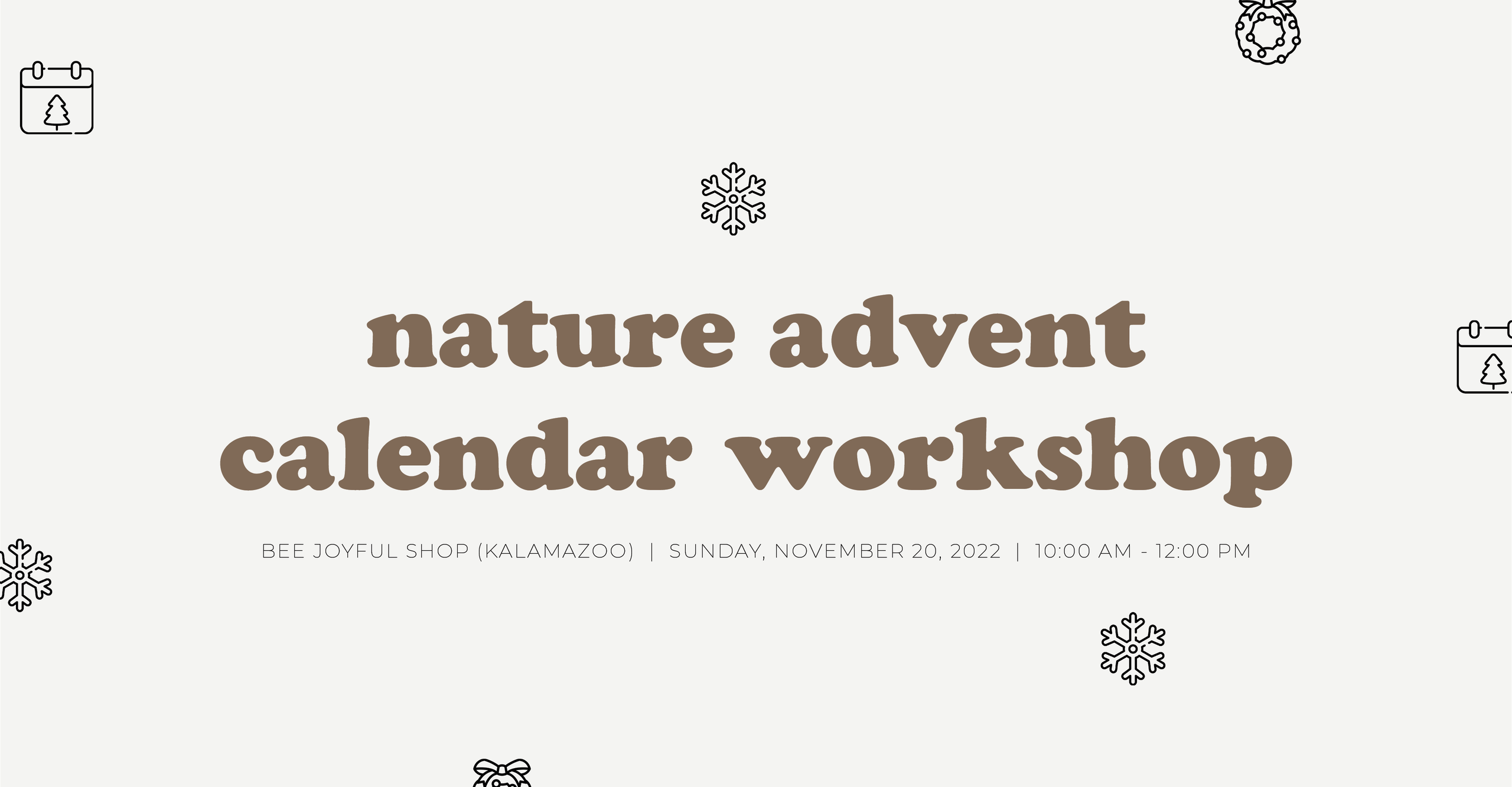 Nature Advent Calendar Workshop | Bee Joyful Shop
